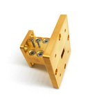 Gold Waveguide To Coax Adapter High Frequency Waveguide Connector Adapter