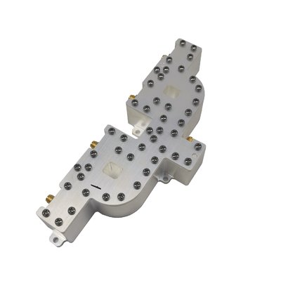 8.5 - 10.5ghz Coaxial 4 Way Power Divider , Small Waveguide Power Splitter